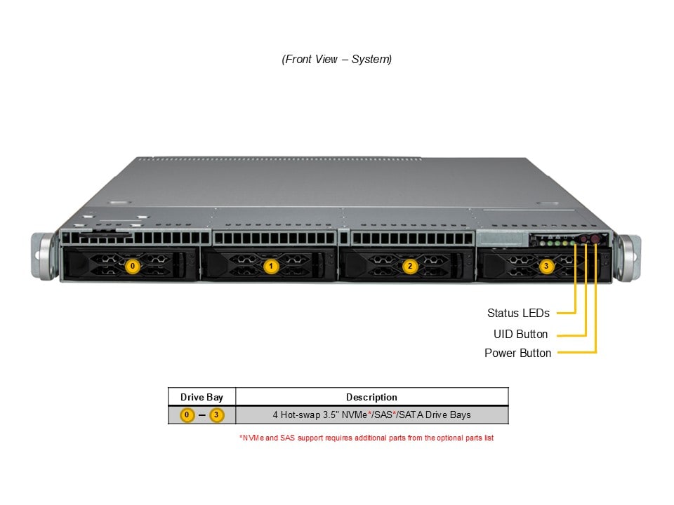 AS -1015CS-TNR | 1U | A+ Server | Products | Supermicro
