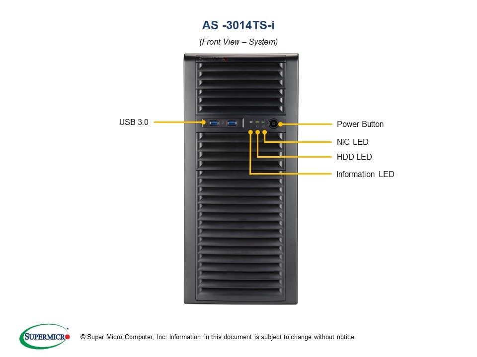 AS -3014TS-i | Mid-Tower | Servidor A+ | Productos | Supermicro