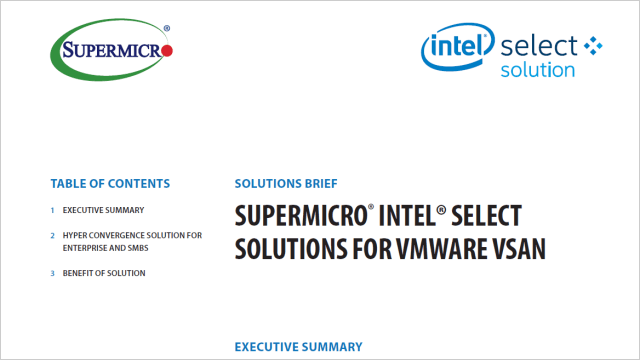 Server Solutions for Integration with VMware Virtual SAN | Supermicro