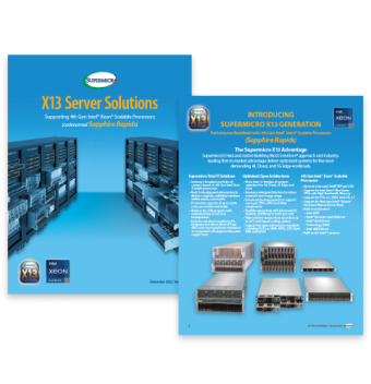 Supermicro X13 – Powered by 4th Gen Intel® Xeon Scalable Processors (Formerly Codenamed Sapphire ...