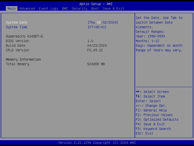 X14SBT-G: Main Setup
