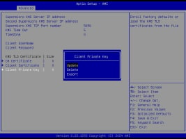 H14DSH: Supermicro KMS Server Configuration Menu