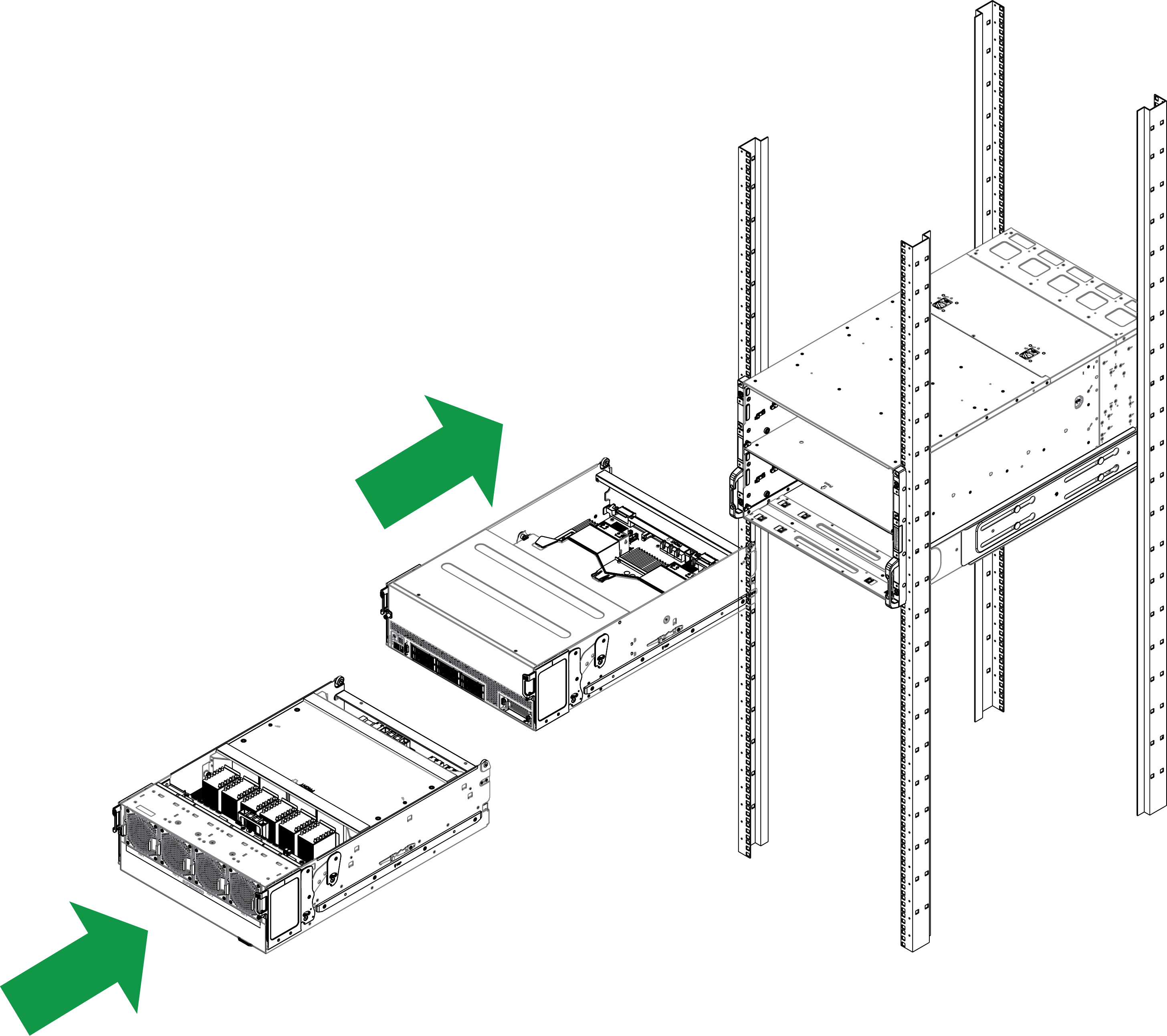 A+ Server: Installing the Chassis into a Rack