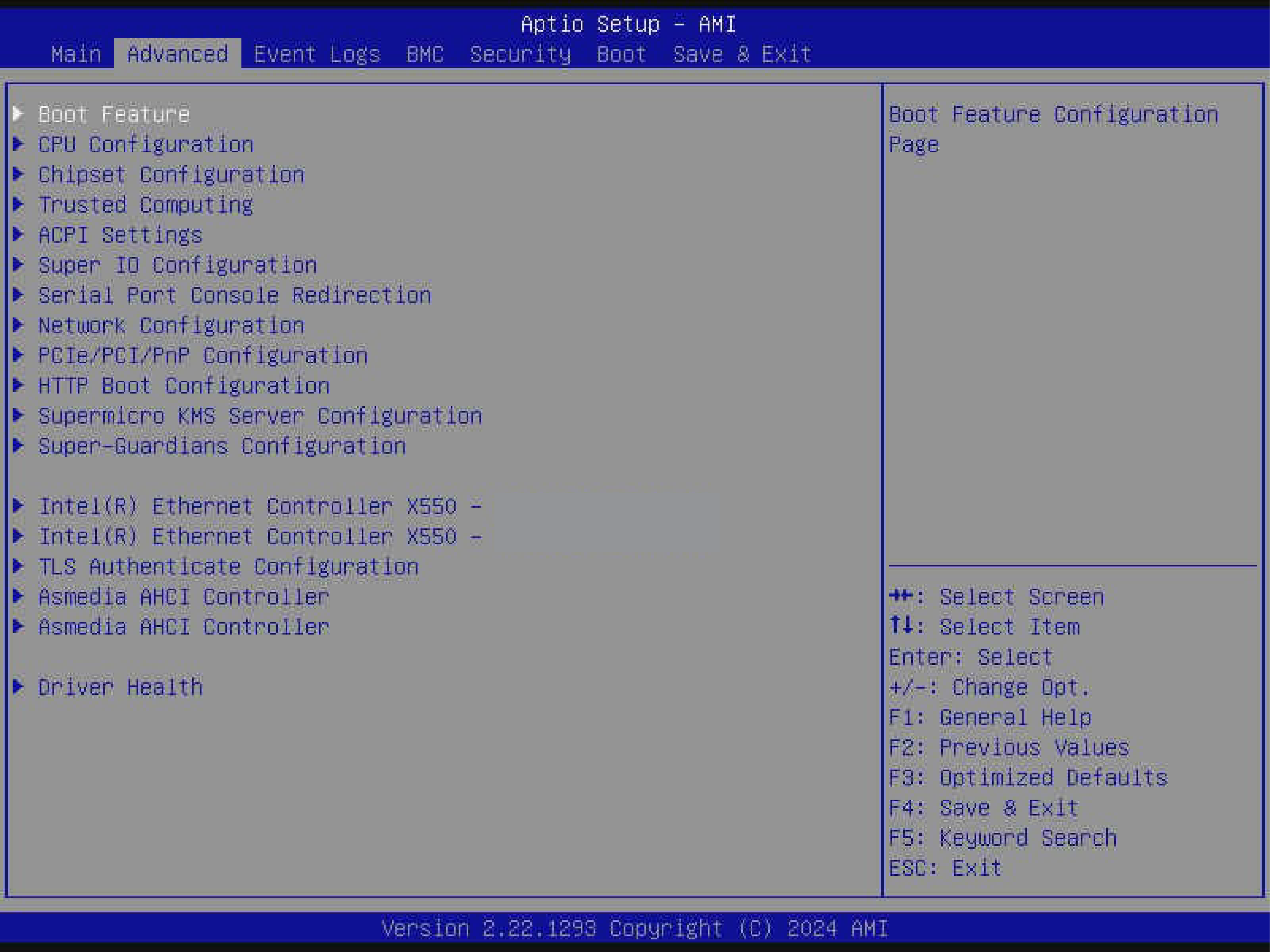 SuperServer® SYS-522B-WR: Advanced Setup Configuration